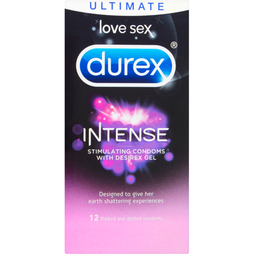 Durex Intense Ribbed & Dotted Condoms (12 Pack) | iPharm | iPharm