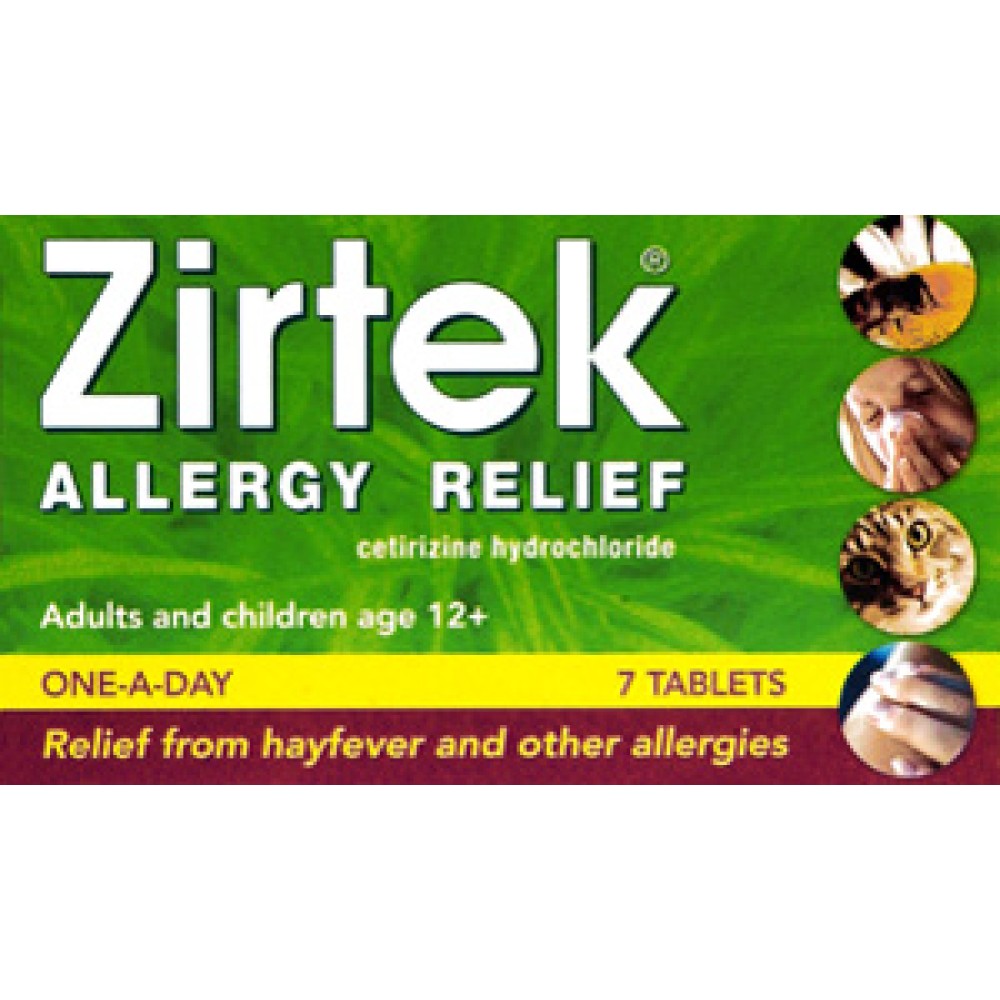 Zirtek Allergy Tablets - Cetirizine Hydrochloride 10mg (7 Tablets) | iPharm Online Pharmacy | iPharm
